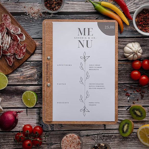 Custom made Wooden Restaurant Menu Holder – Naturaware- Your Eco ...